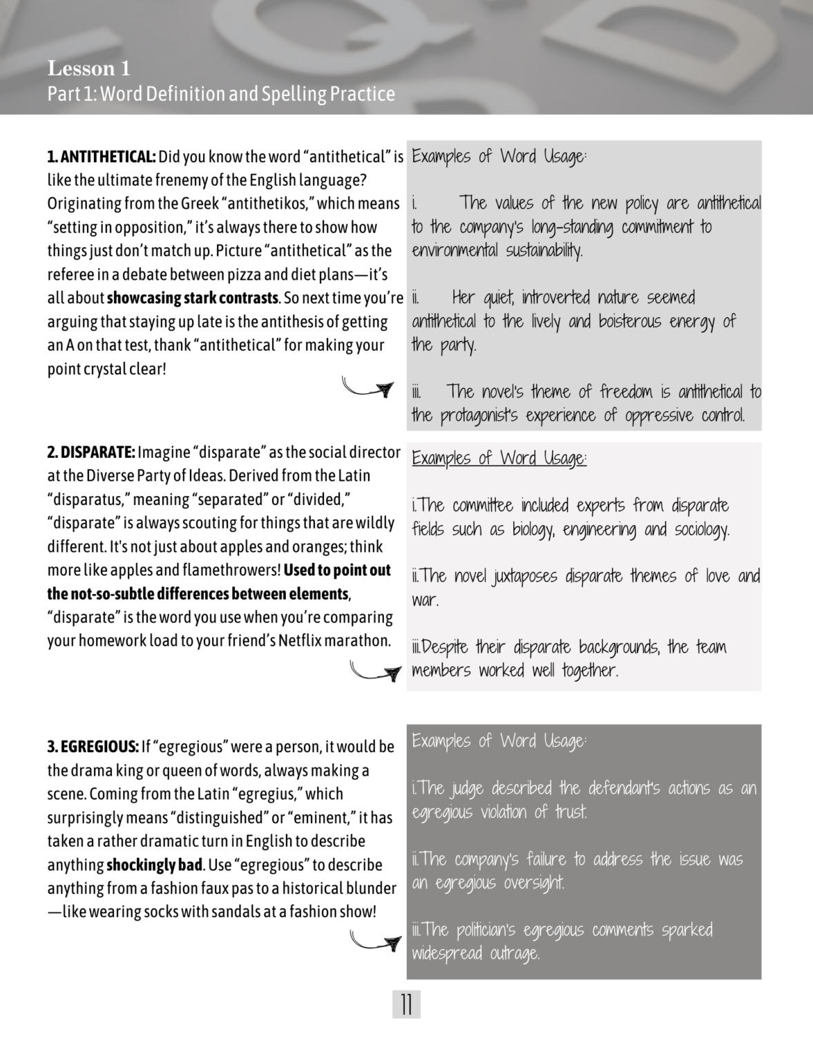 Spelling High School Workbook Grades 11-12 - Natasha Scripts