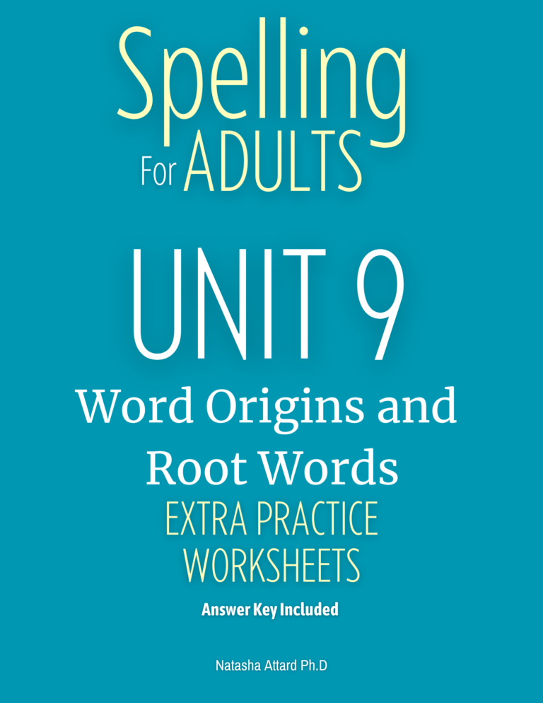 Supplementary Spelling Practice Program for Adults - Natasha Scripts